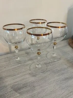Bohemia crystal | Dining | Six Vintage Bohemia Crystal Wine Glasses ...